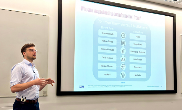 KPMG's Jack Walsh delivers cyber security talk to School of Management students | UCL School of ...